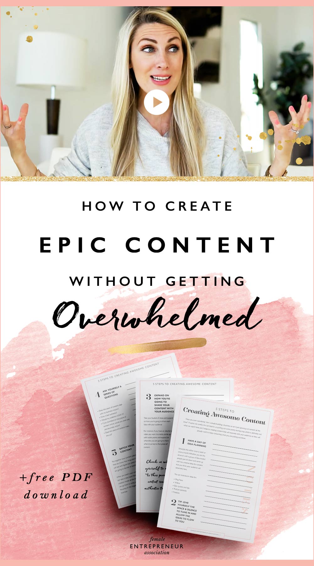 How To Create Epic Content Without Getting Overwhelmed - Female ...